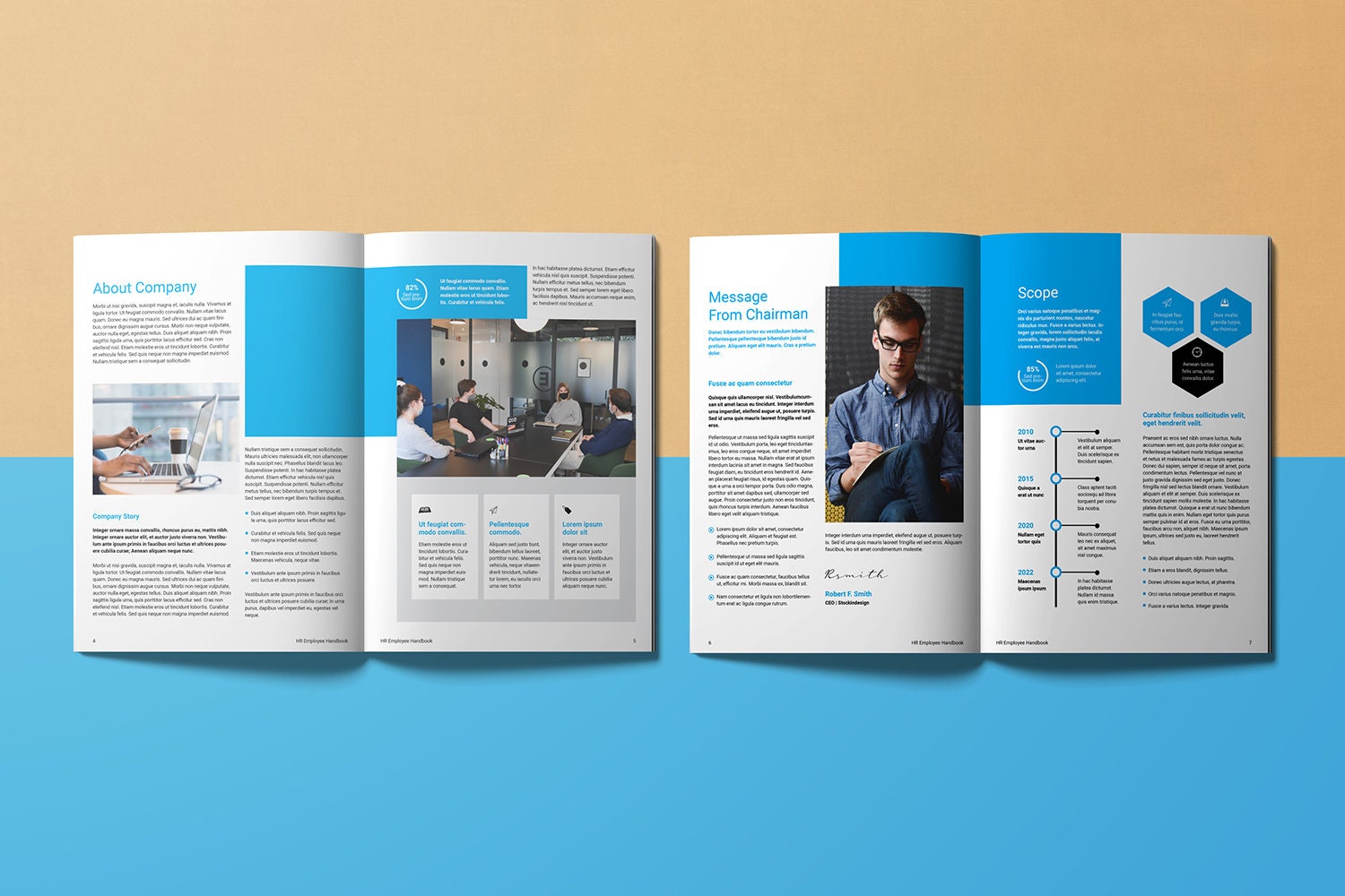 Customizable Hr / Employee Handbook Template, Easy to Edit ...