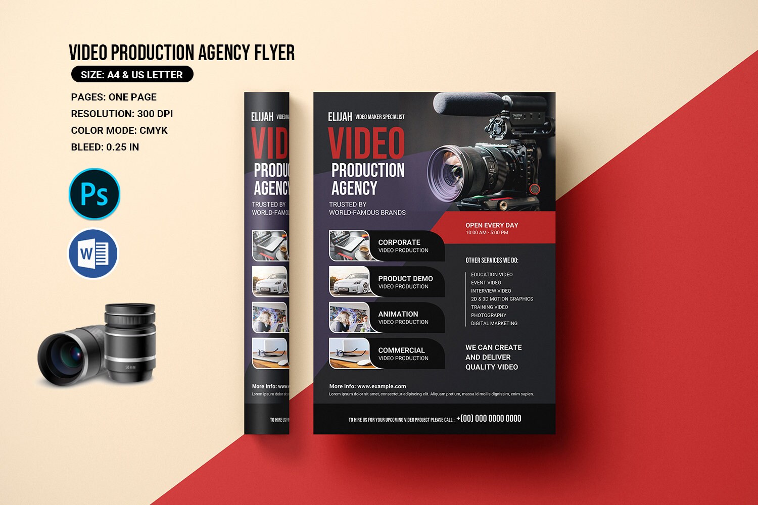 Production Flyer Design Buy Video Production Agency Flyer Template