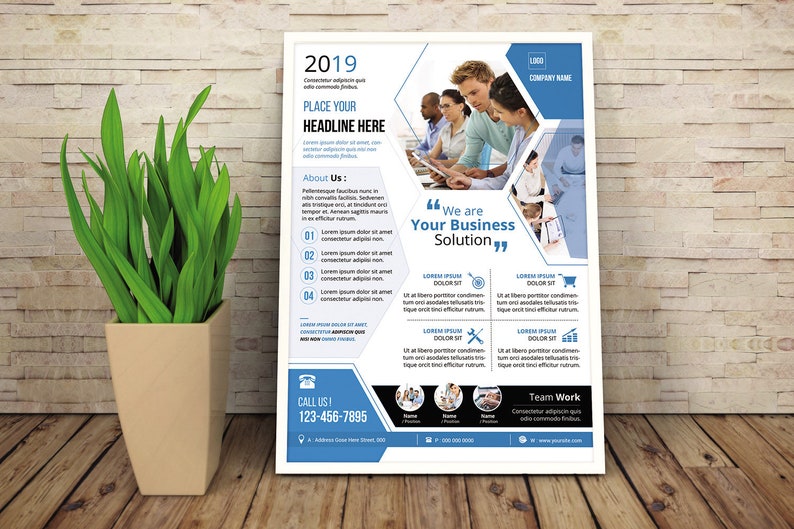 Corporate Flyer Template Business Flyer MS Word | Etsy