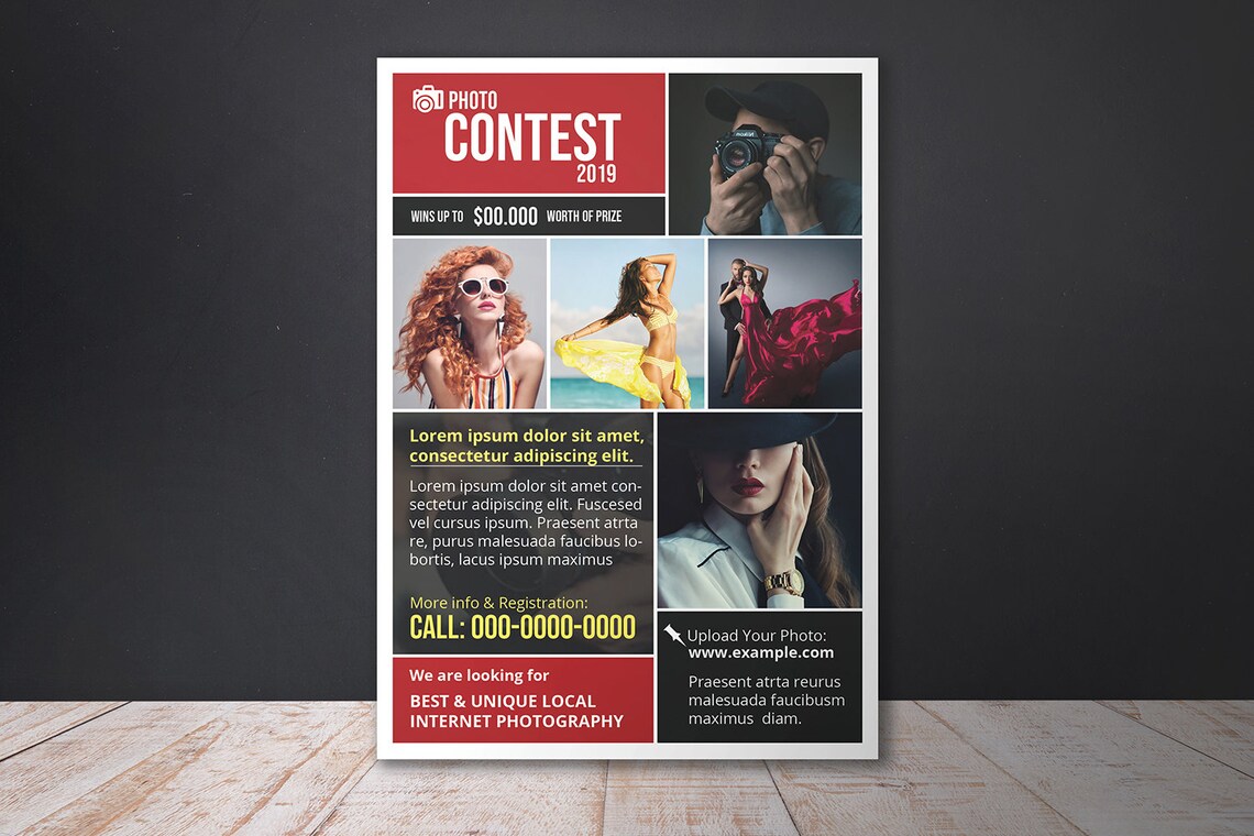 Creative Photo Contest Flyer Template, Photoshop and Ms Word Template ...