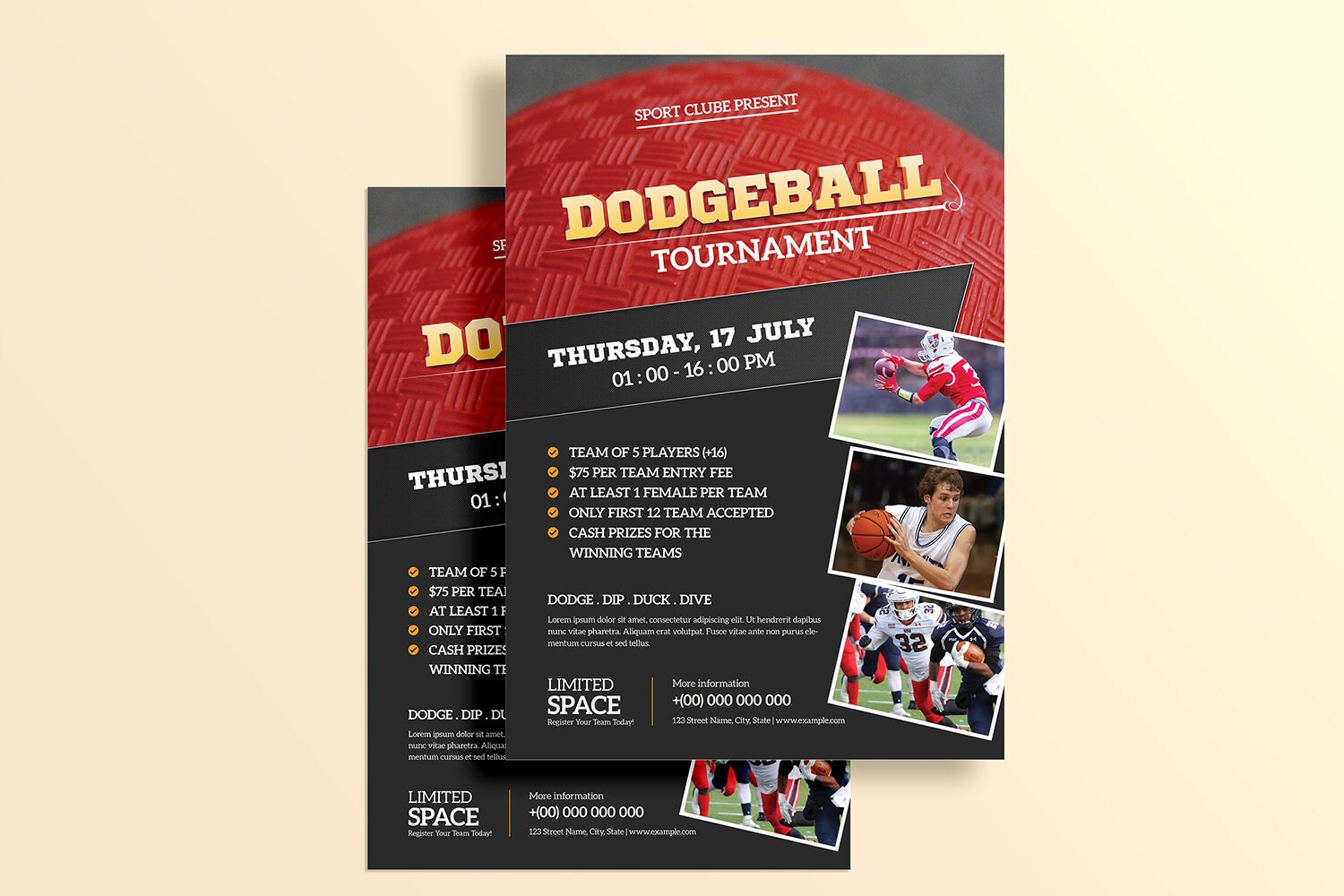 Dodgeball Game Flyer Template Dodgeball Tournament Flyer - Etsy