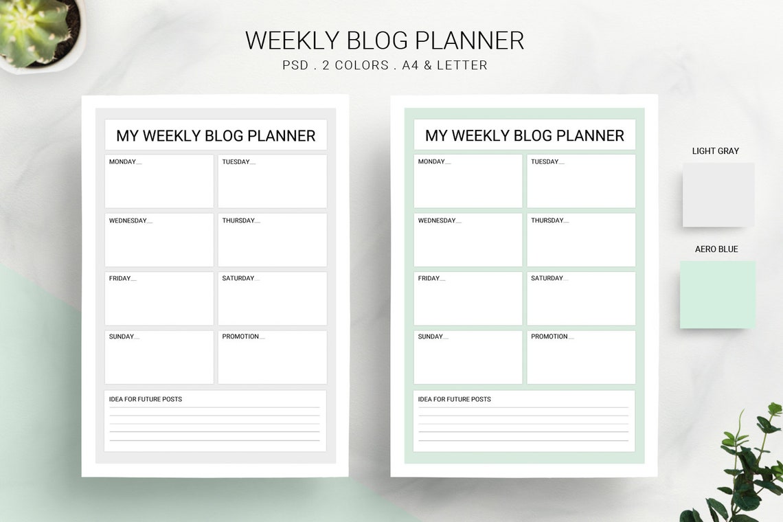 Printable Blog Planner Worksheet Template Blogging Checklist | Etsy