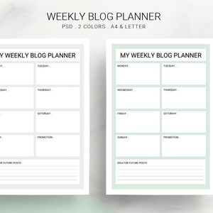 Printable Blog Planner Worksheet Template Blogging Checklist | Etsy