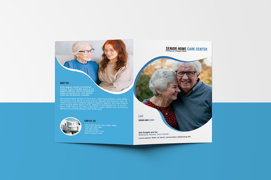 Senior Care Brochure Template Canva and Photoshop Template Instant ...
