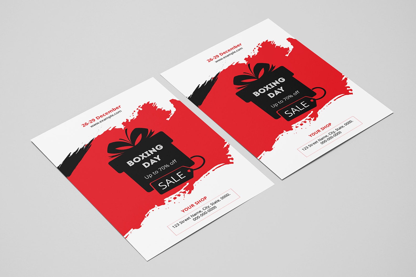Boxing Day Sale Flyer Template | Photoshop, MS Word (instant Download ...