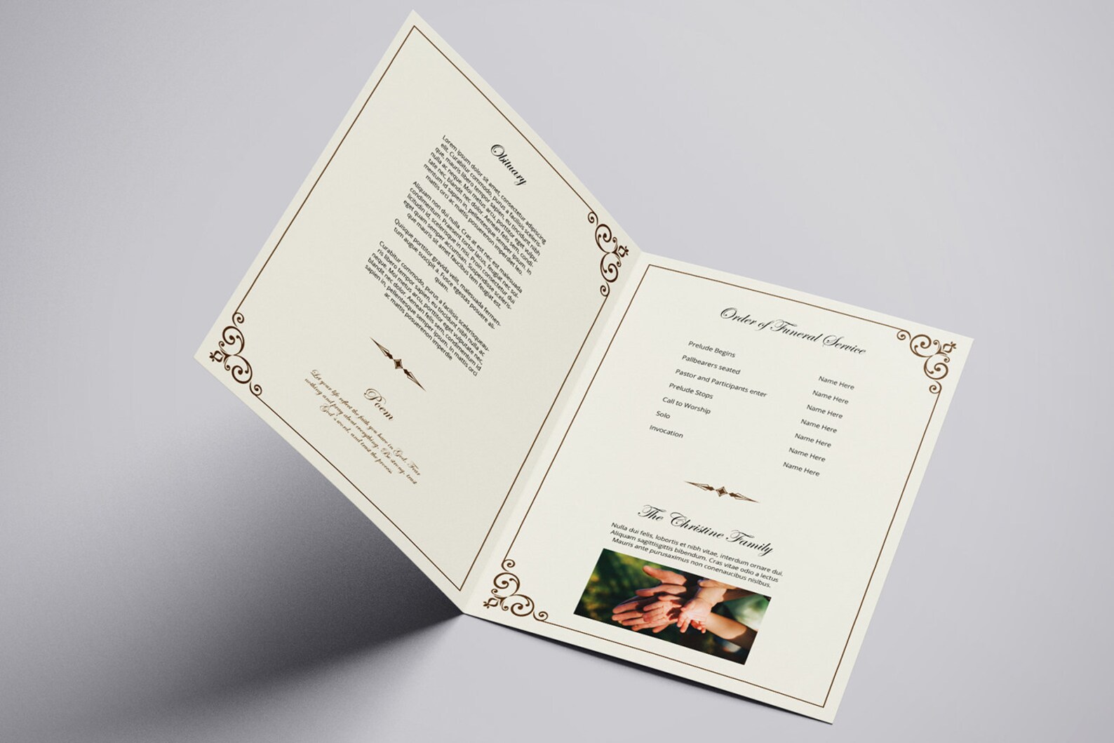 Printable Funeral Program Template: Editable Obituary, Memorial ...