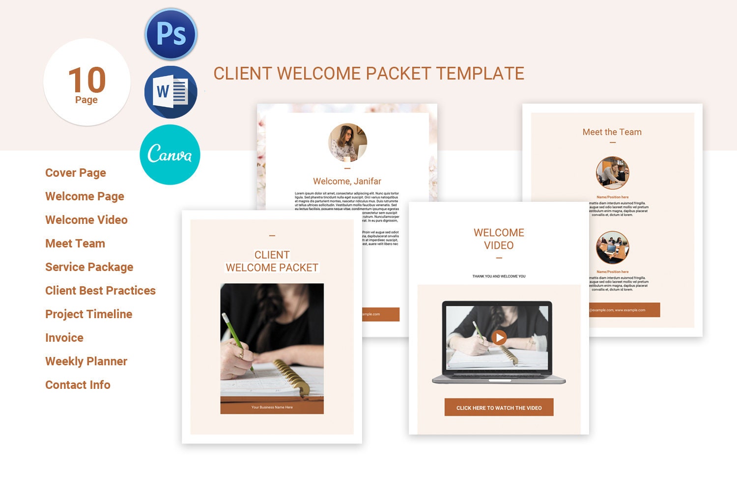 Client Welcome Guide Template | Client Welcome Proposal | Canva , Ms ...