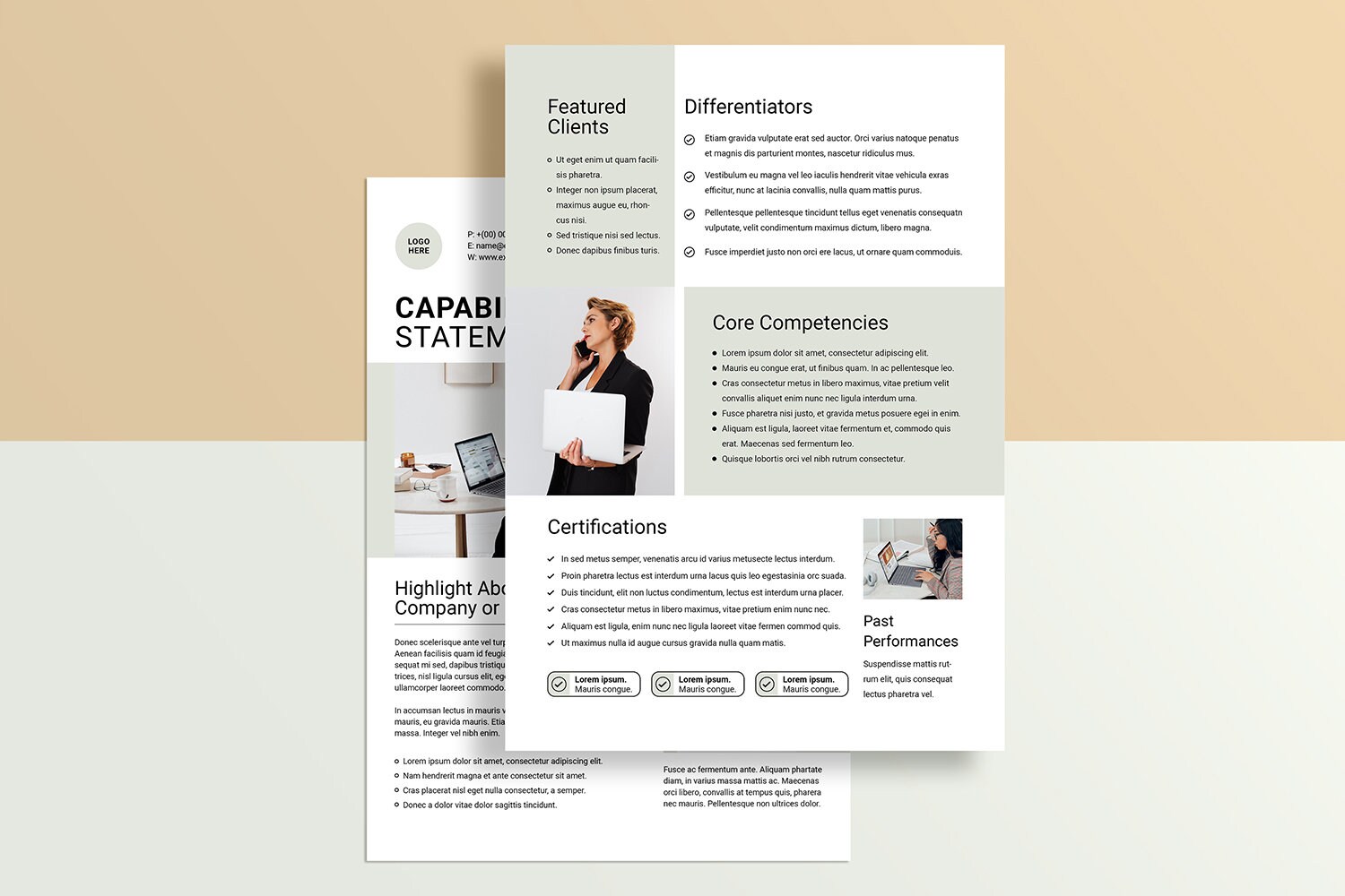 Professional Capability Statement Template – Customizable Designs. Ms ...