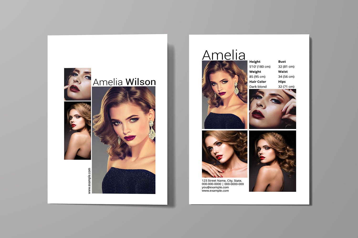 Printable Modeling Comp Card Template | Model Comp Card, Composite Card ...