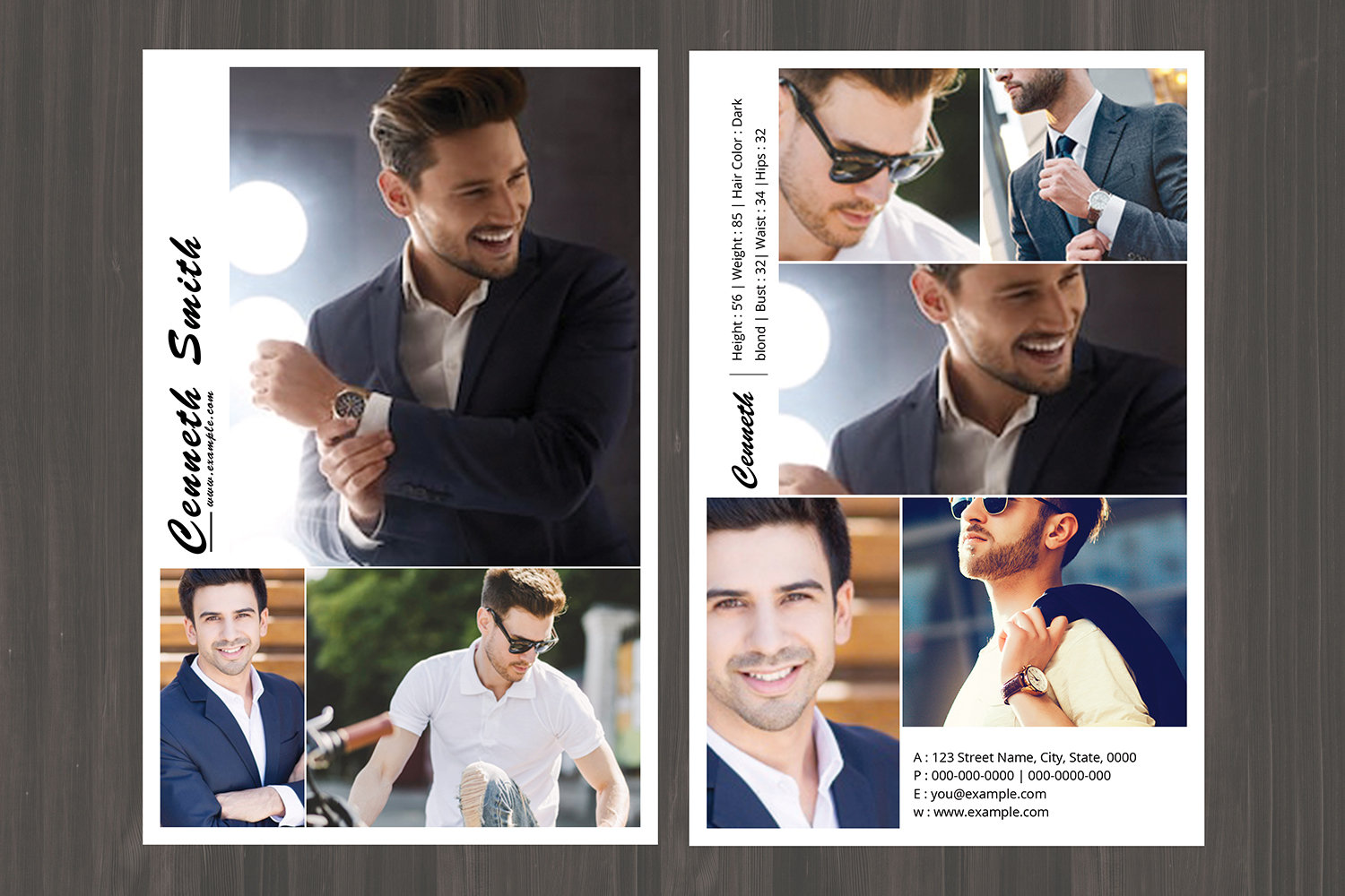 Composite card Ms Word & Photoshop Template Instant download V15 Model ...
