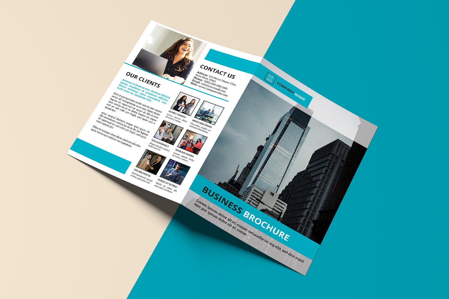 Indesign Business Brochure Template |corporate Bifold Brochure ...