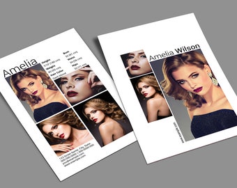 Modeling Comp Card Template Model Comp Card Ms Word , Photoshop ...