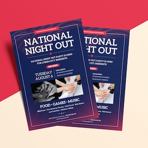National Night Out Flyer Templates | Canva, Photoshop & Ms Word ...