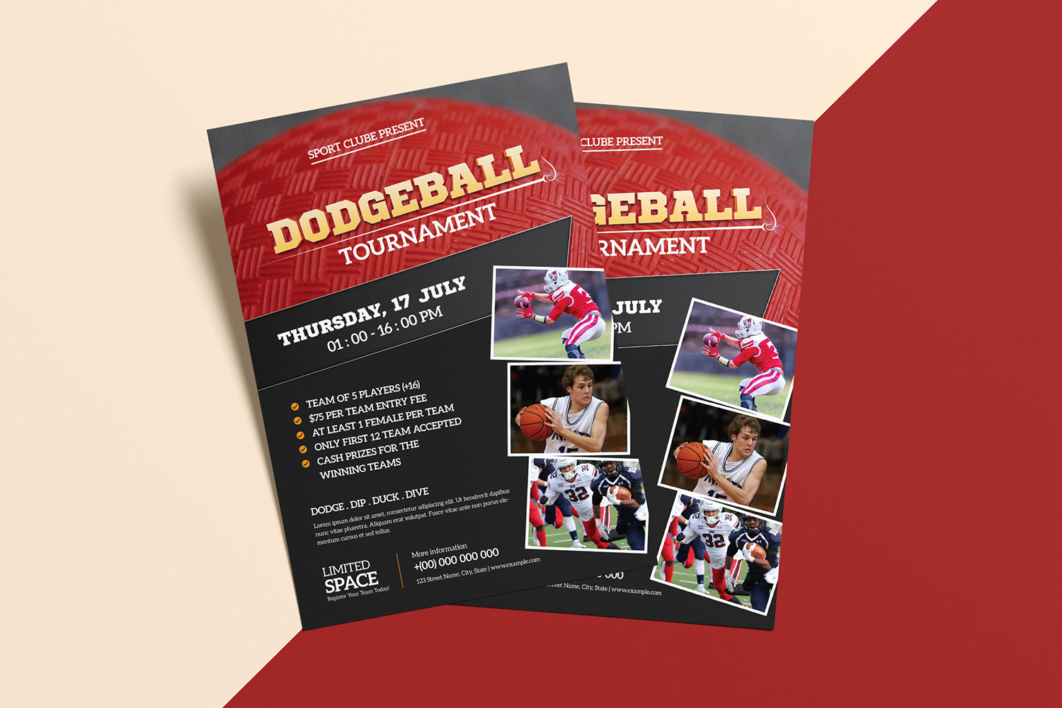 Dodgeball Game Flyer Template Dodgeball Tournament Flyer - Etsy