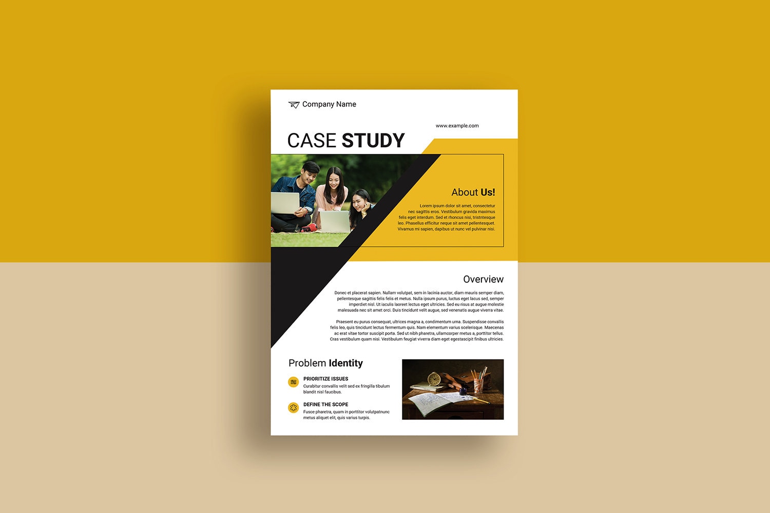 Printable Case Study Flyer Template Photoshop, Ms Word and Canva ...