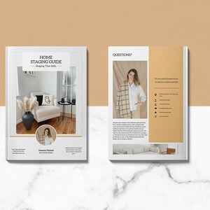 Real Estate Home Staging Guide Template, Adobe Indesign and Canva ...