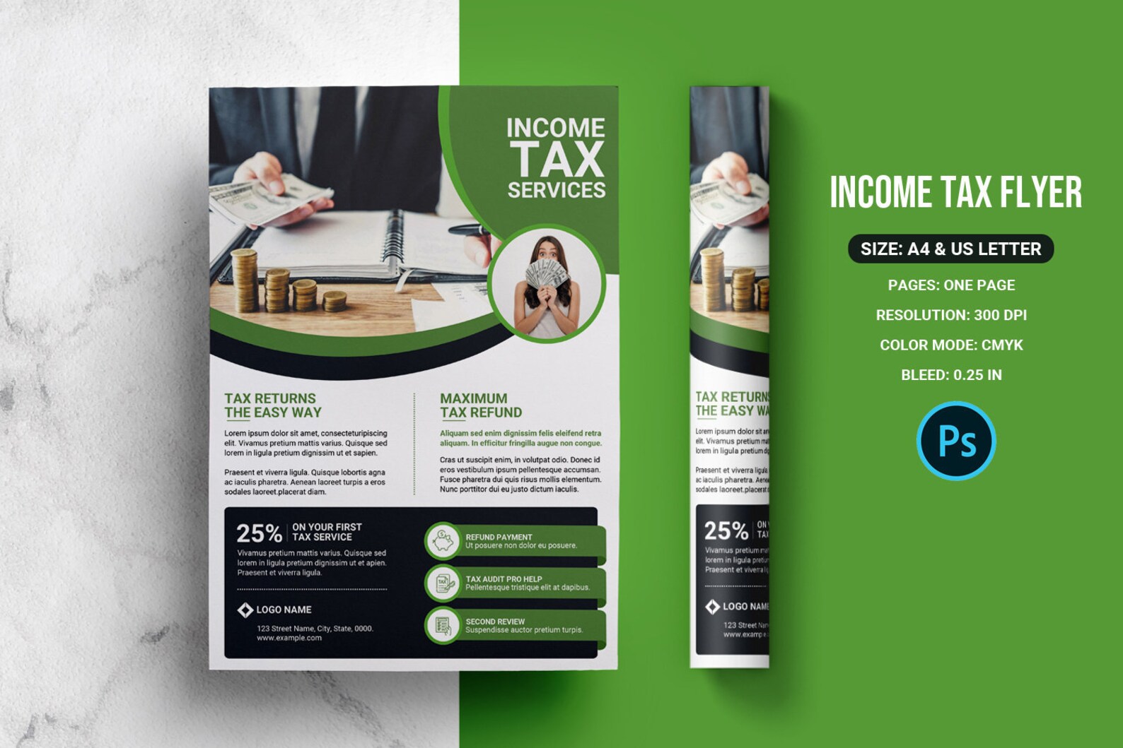 Income Tax Flyer Template Corporate Flyer Template | A4 & Us Letter ...