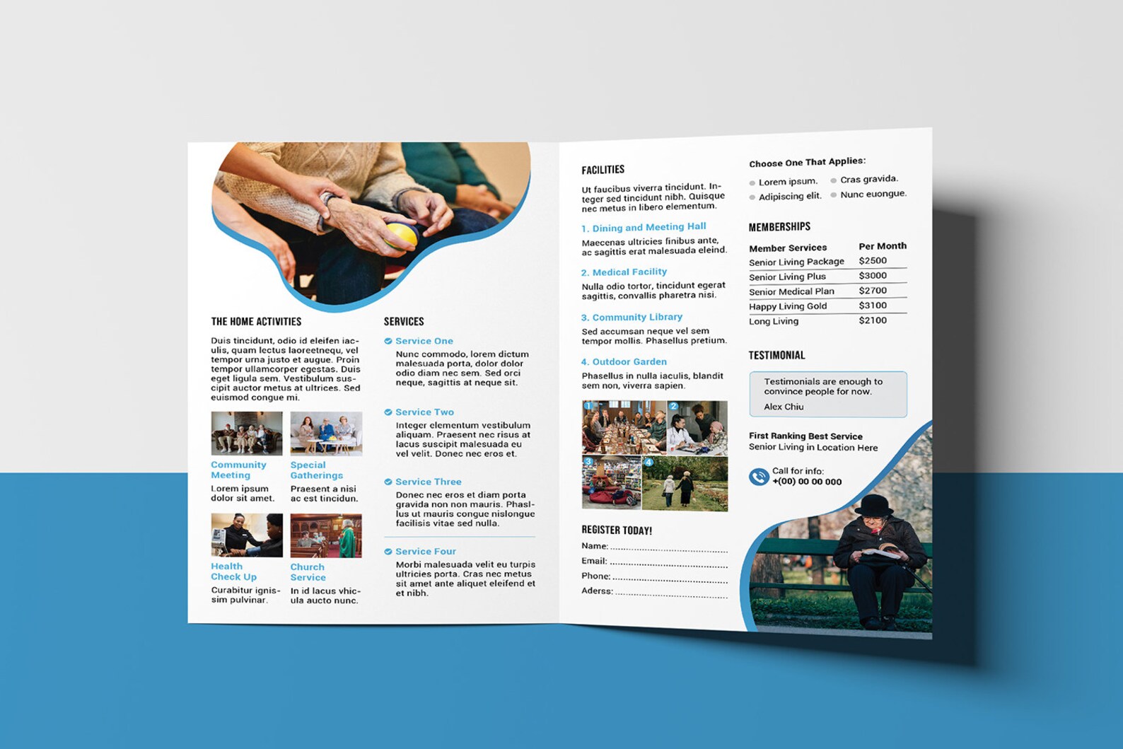 Senior Care Brochure Template | Canva and Photoshop Template | Instant ...