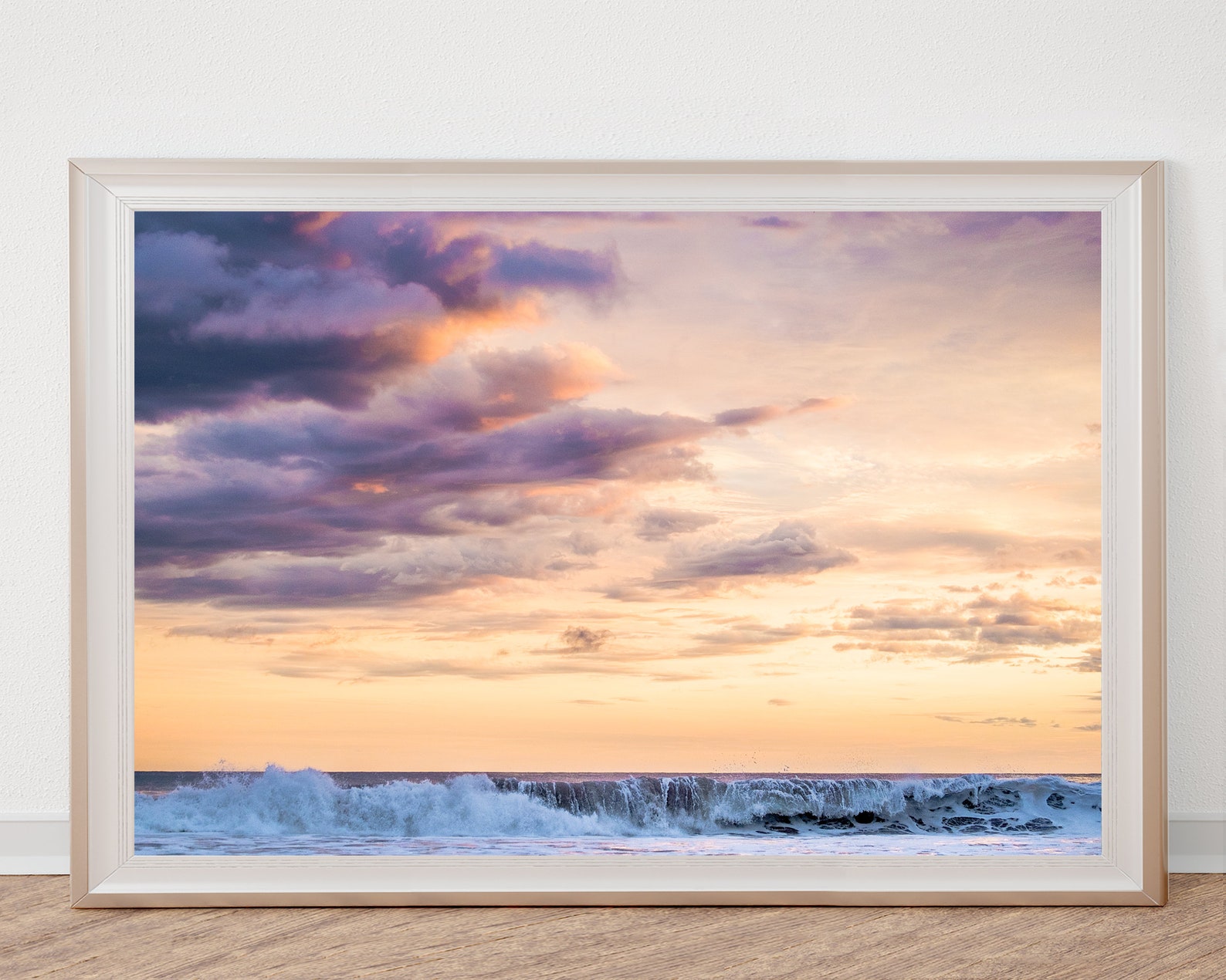Sunset Beach Print Beach Photography Beach at Sunset Pastel - Etsy