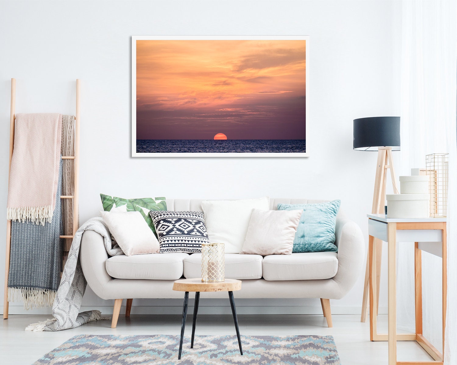 Sunset Beach Print, Beach Photography, Beach at Sunset, Pastel Sunset ...