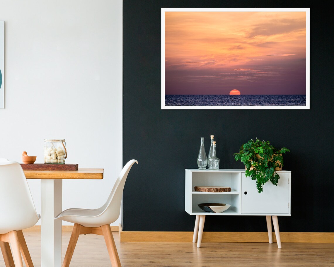 Sunset Beach Print, Beach Photography, Beach at Sunset, Pastel Sunset ...