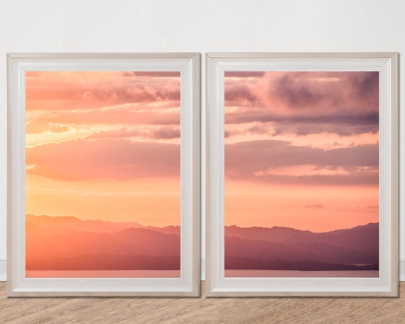 Smoky Mountains Pink Sunset Sunset Poster Mountains Poster | Etsy