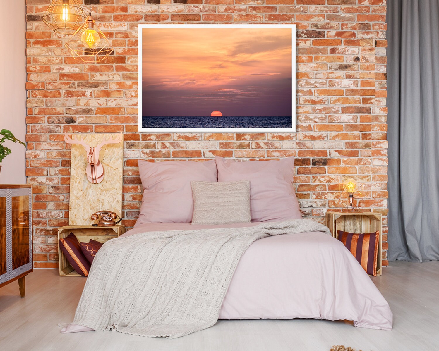 Sunset Beach Print, Beach Photography, Beach at Sunset, Pastel Sunset ...
