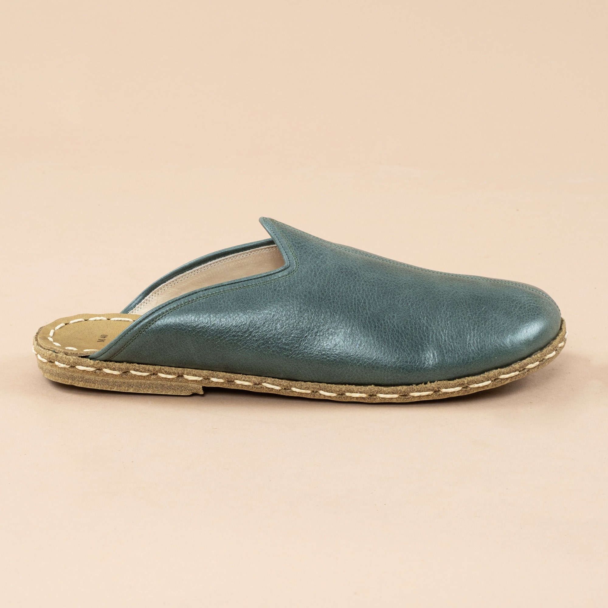 Mens Barefoot Green Slippers, Mens Wide Slippers, Zero Drop Slippers ...