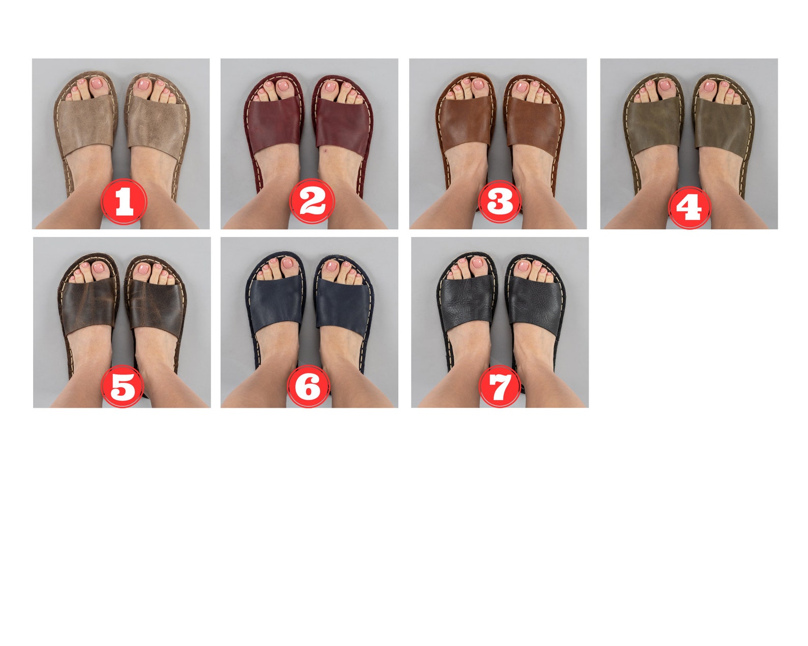 Women Barefoot Slide Sandals, Grounding Slide Sandals, Brown Earthing ...