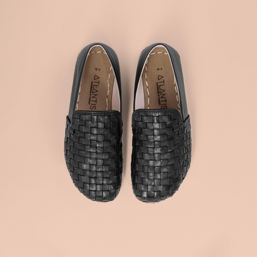 Men Barefoot Shoes, Earthing Shoes, Black Color Handmade Turkish Slip ...