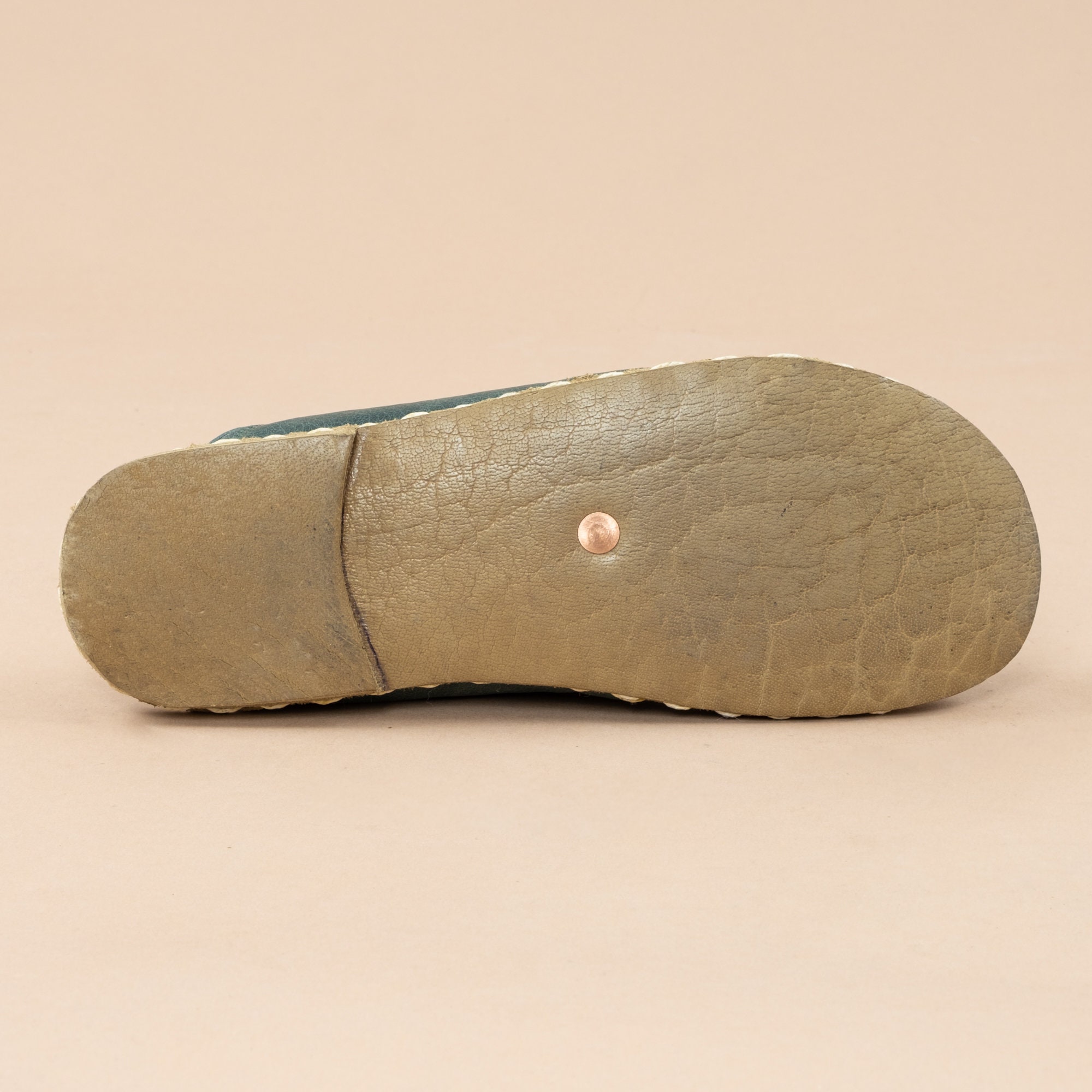 Barefoot Shearling Green Slippers, Mens Wide Slippers, Barefoot ...