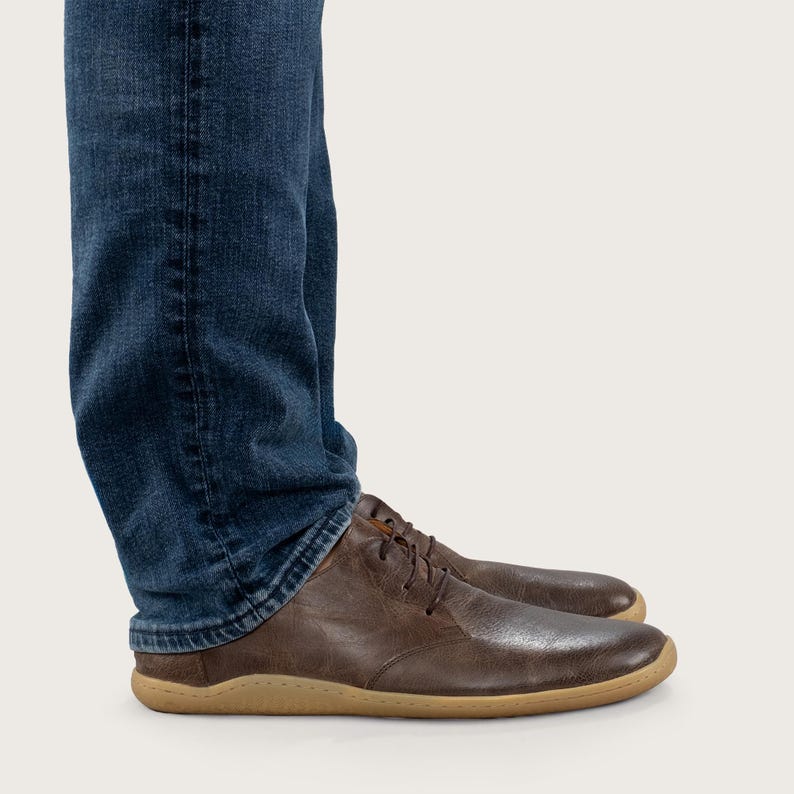 Mens Handmade Leather Barefoot Shoes; Wide Toe Box, Oxfords, Grounding ...