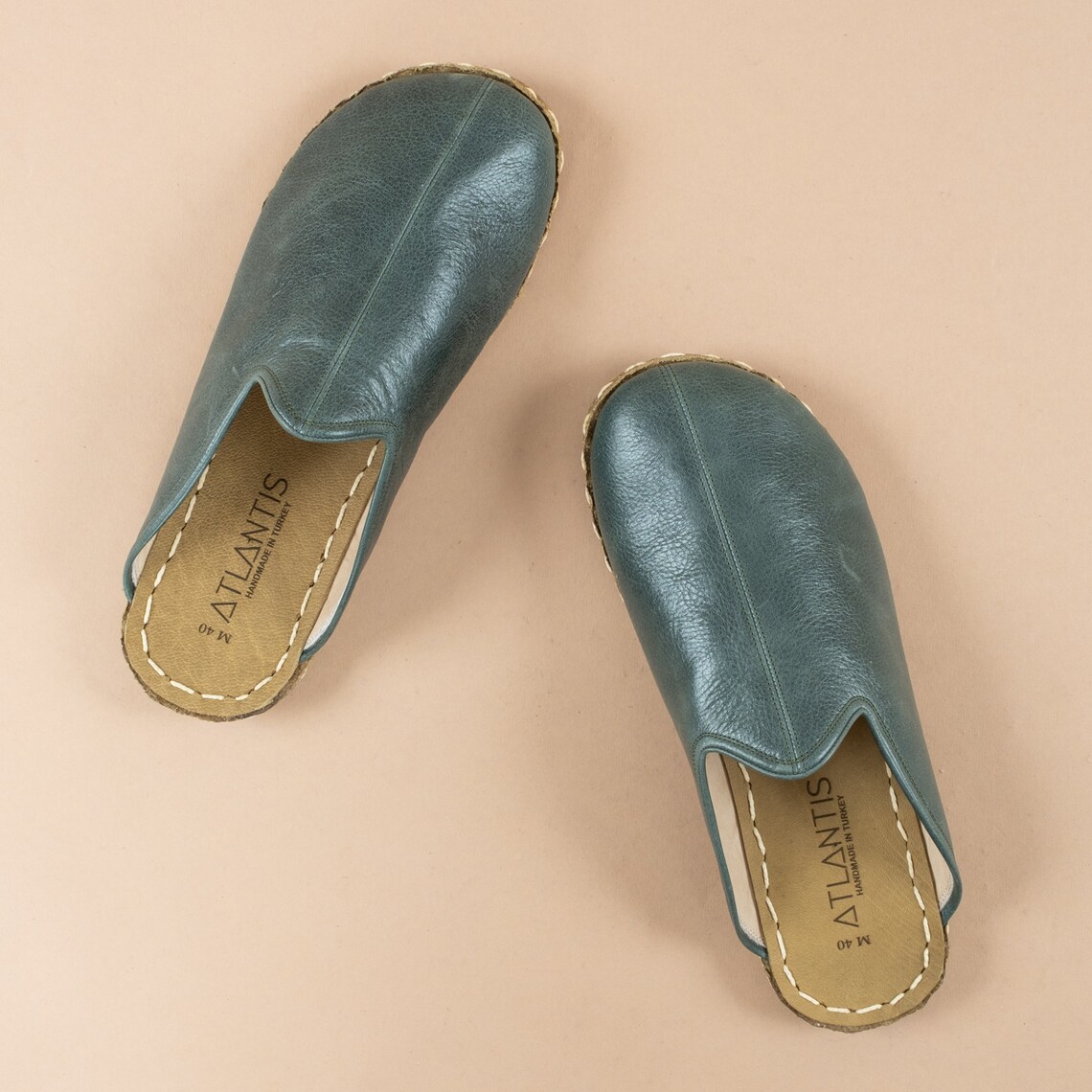 Mens Barefoot Green Slippers, Mens Wide Slippers, Zero Drop Slippers ...