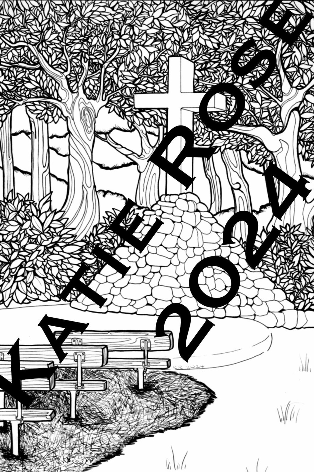 Watters Garden at Christmount Coloring Page - Etsy