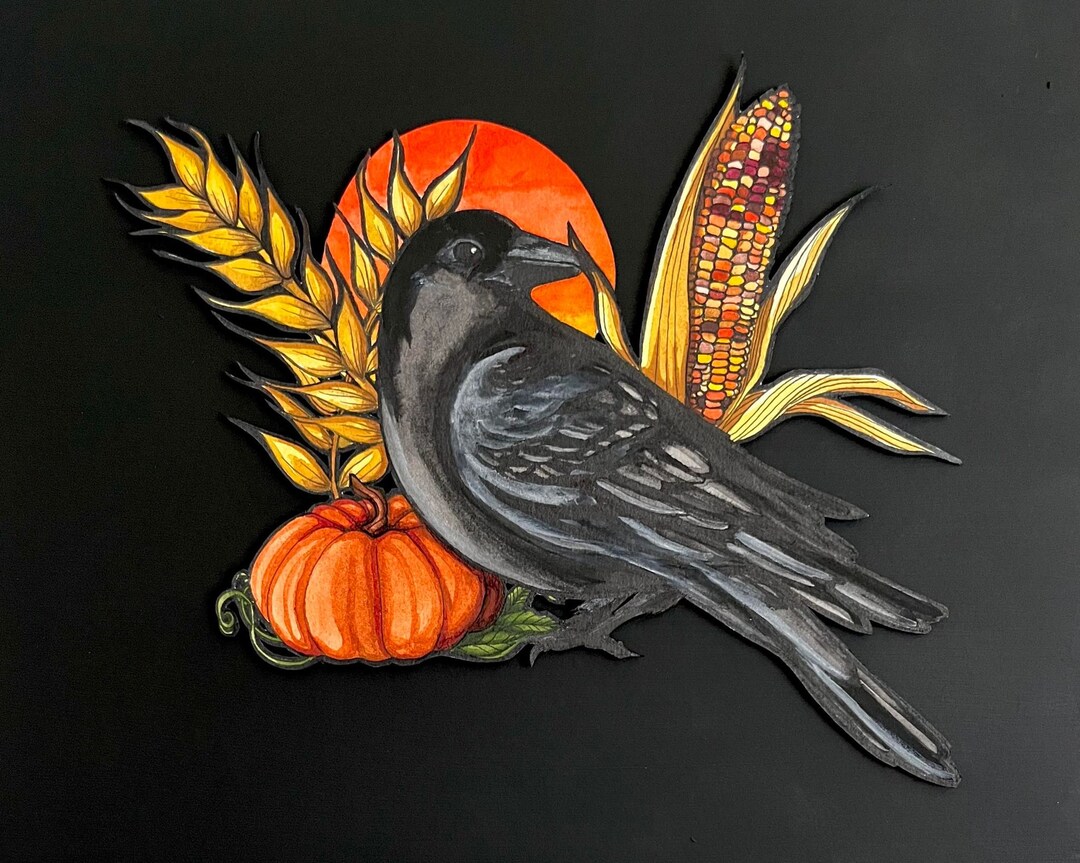 Harvest Crow - Etsy