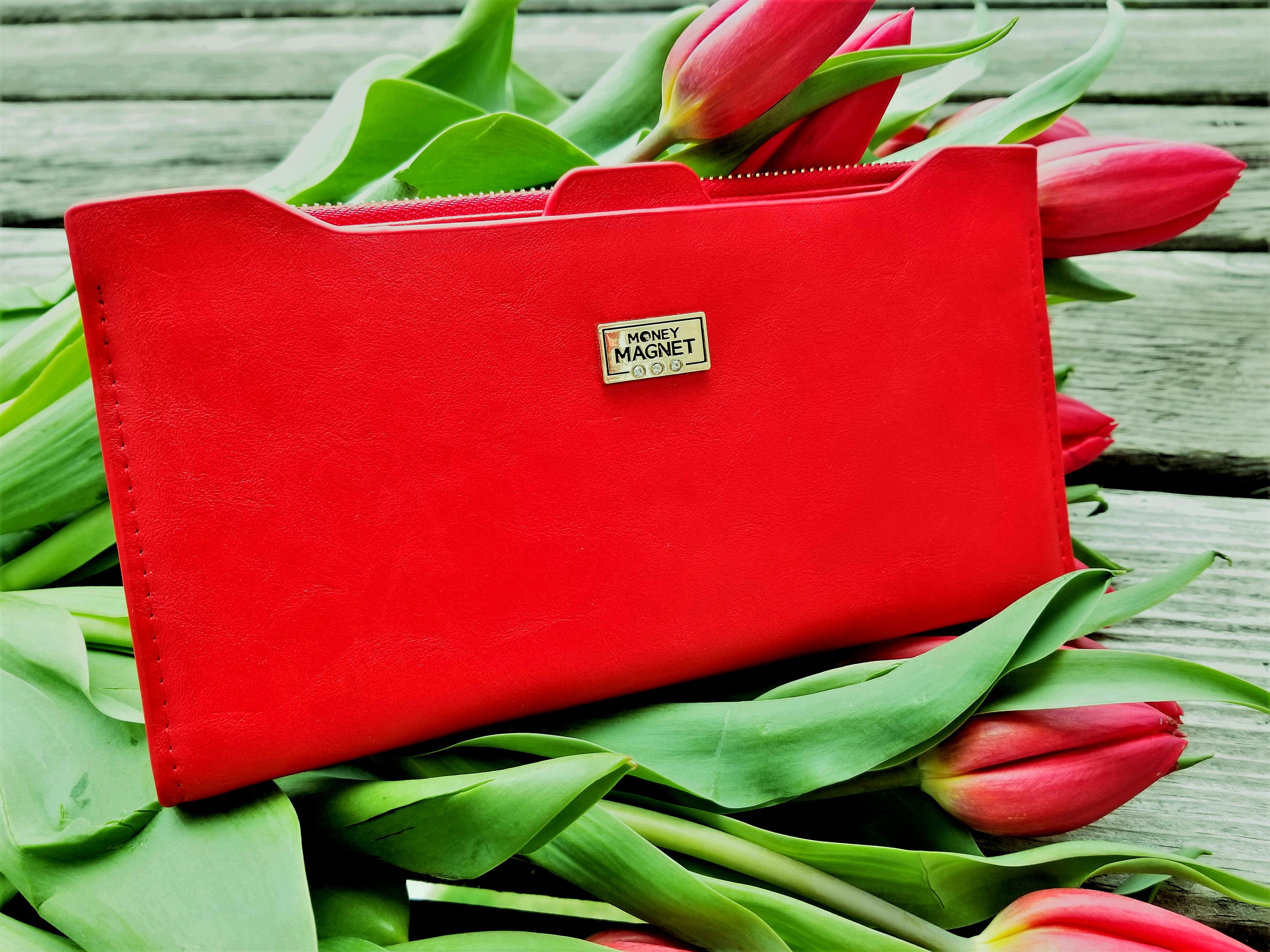 MONEY MAGNET WALLET™ Genuine Feng Shui Wallet - Red and Gold Purse With ...