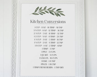 Sunflower Kitchen Conversion Chart Printable Conversion - Etsy
