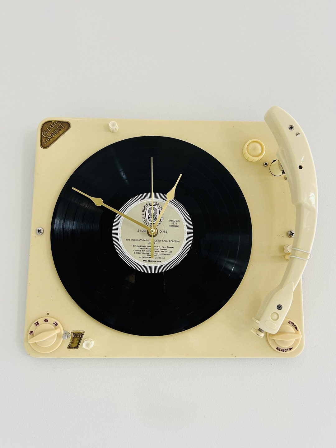 Upcycled Turntable Clock, Record Player Clock, GSR Turntable, Mancave ...