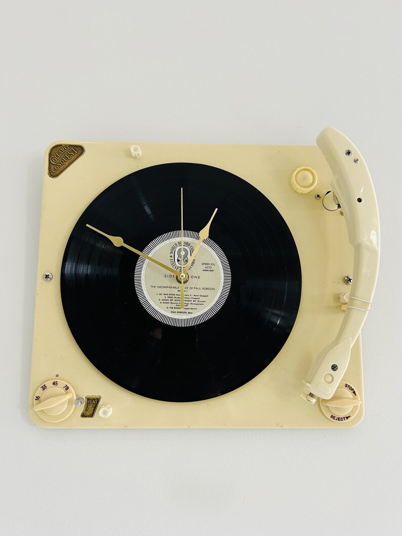 Upcycled Turntable Clock, Record Player Clock, GSR Turntable, Mancave ...