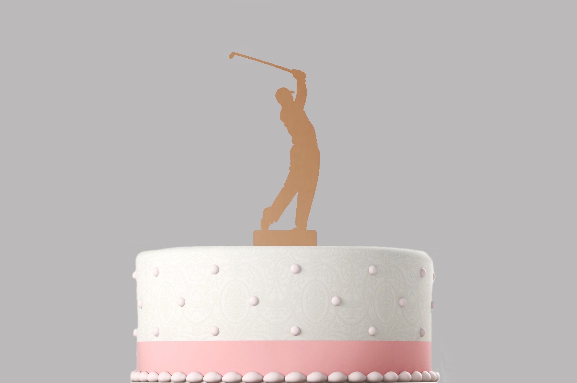 Golf Golfer cake topper acrylicHappy Birthday cake decoration | Etsy
