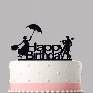 Birthday Cake Topper Mary Poppins Acrylic Topper, Various Colours ...