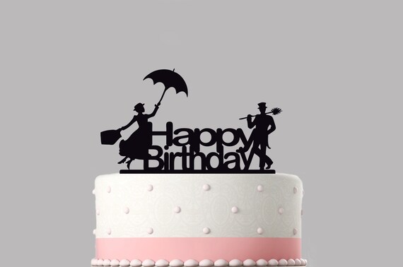 Birthday Cake Topper Mary Poppins Acrylic Topper Various | Etsy UK