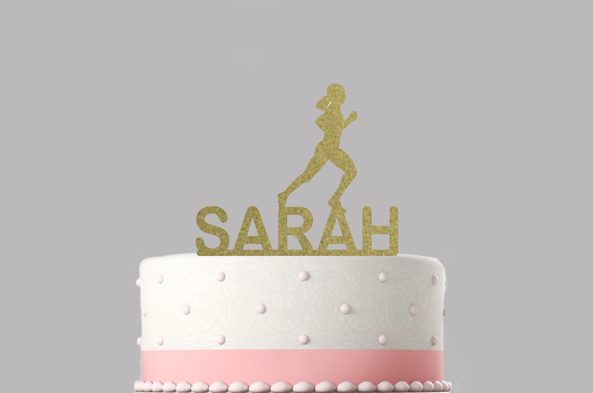 Birthday Cake Topper Female Runner Personalised Acrylic Cake - Etsy UK