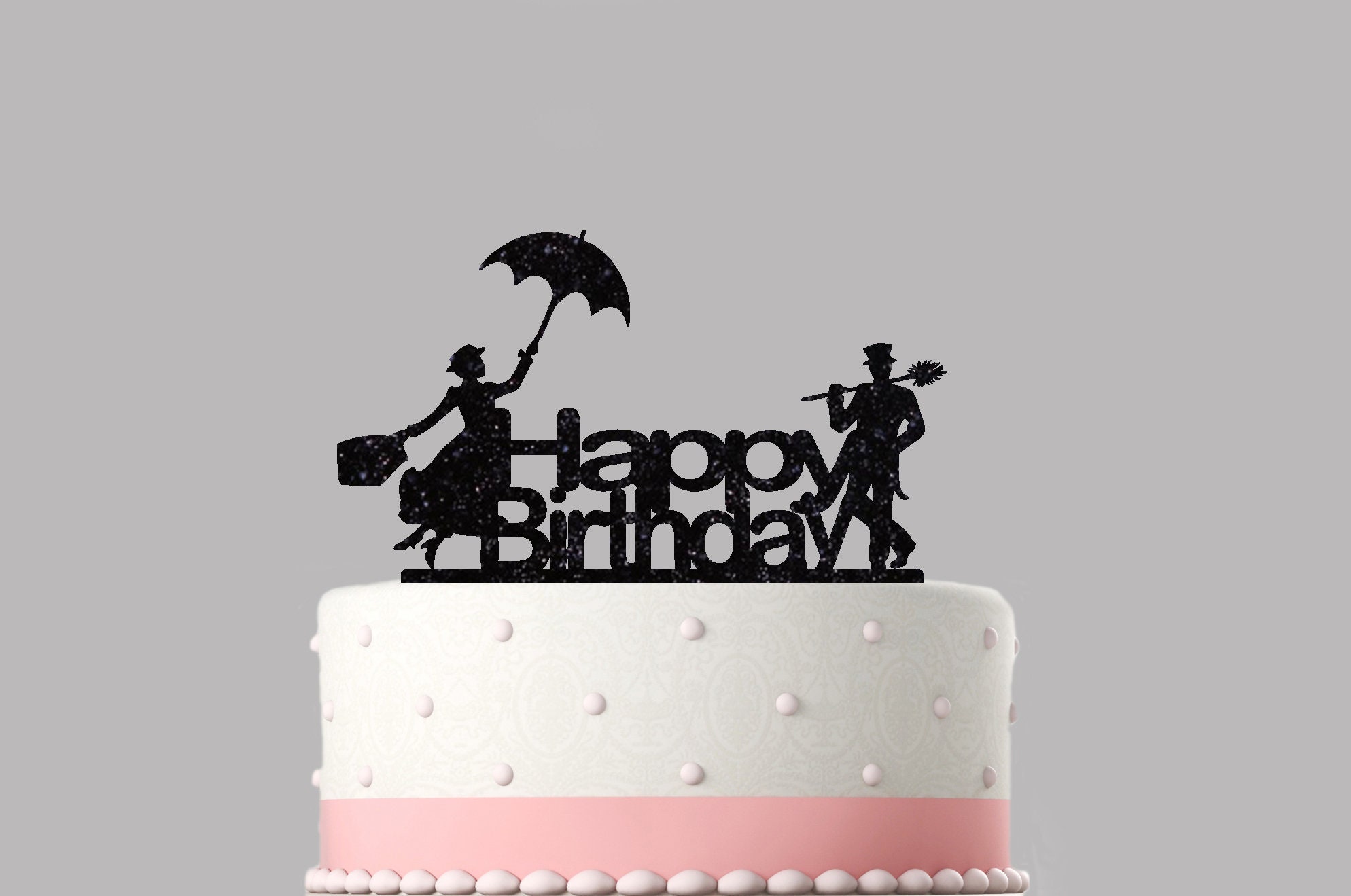 Birthday Cake Topper Mary Poppins Acrylic Topper Various | Etsy UK