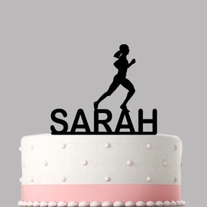Birthday Cake Topper Female Runner Personalised Acrylic Cake - Etsy Canada