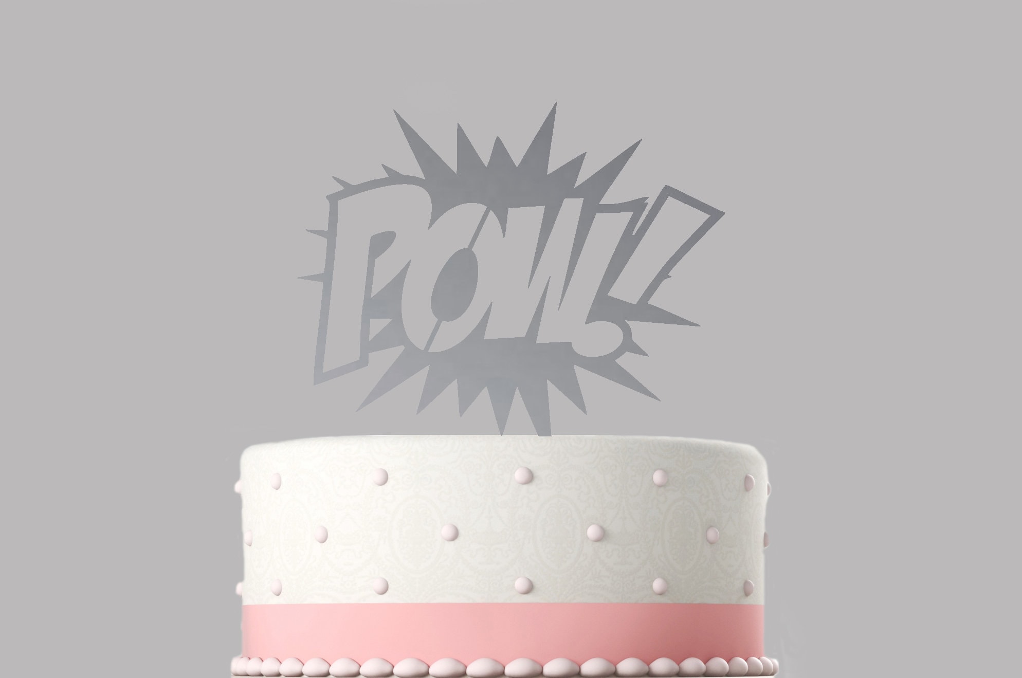 Birthday Cake Topper Pow Comic Book Style Acrylic Cake | Etsy