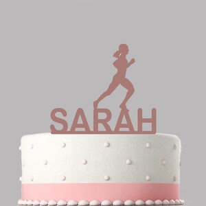 Birthday Cake Topper Female Runner Personalised Acrylic Cake Topper ...