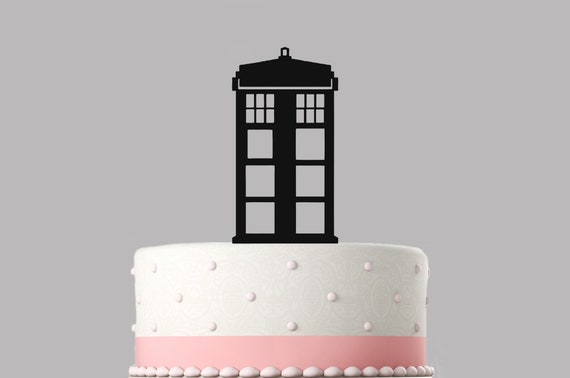 Birthday Cake Topper Tardis Doctor Who Acrylic Cake Topper | Etsy