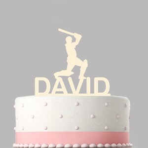 Birthday Cake Topper Cricket Player Personalised Acrylic Cake Topper ...