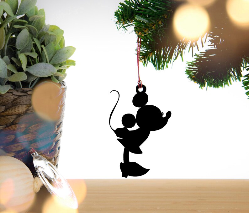 Mickey Mouse Minnie Mouse Tree Decoration Christmas Bauble. - Etsy